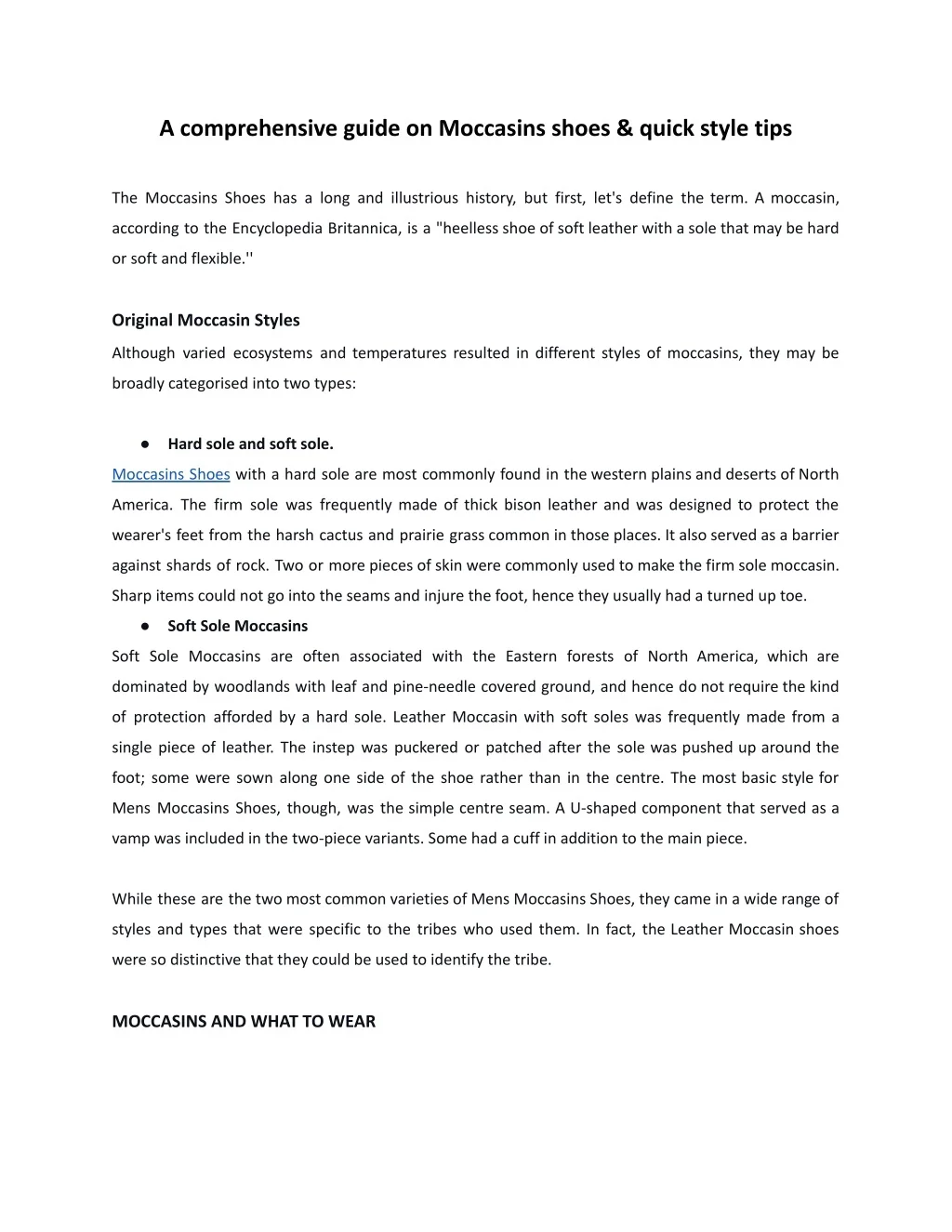 PPT - A comprehensive guide on Moccasins shoes quick style tips.docx (1 ...