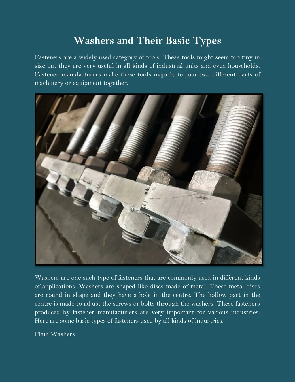 PPT - Washers and Their Basic Types PowerPoint Presentation, free ...