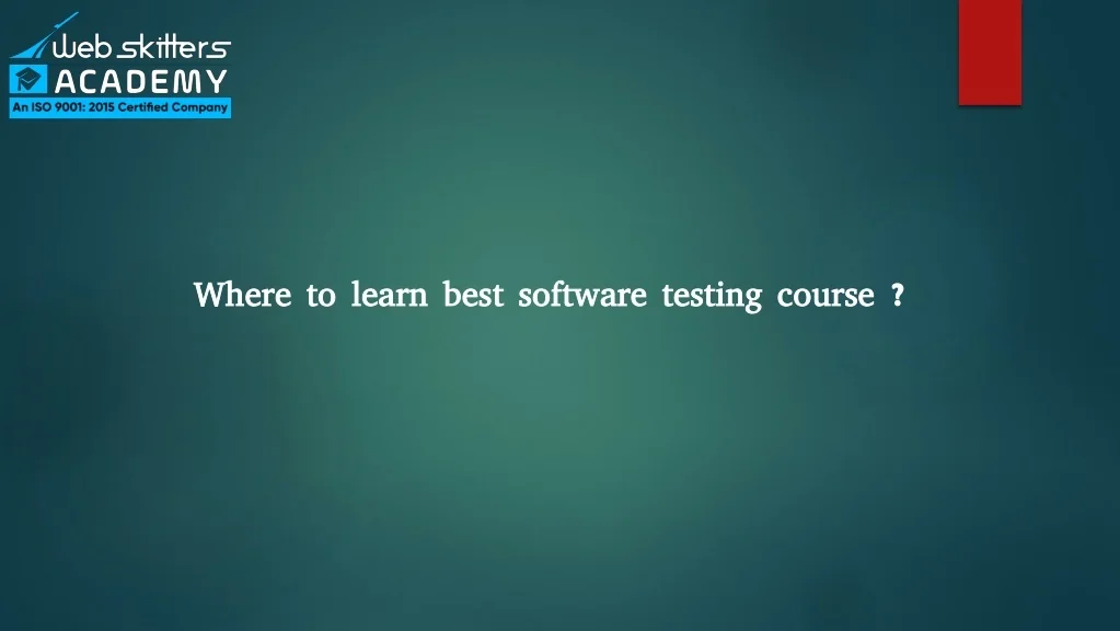 PPT - Where to learn best-software course PowerPoint Presentation, free ...