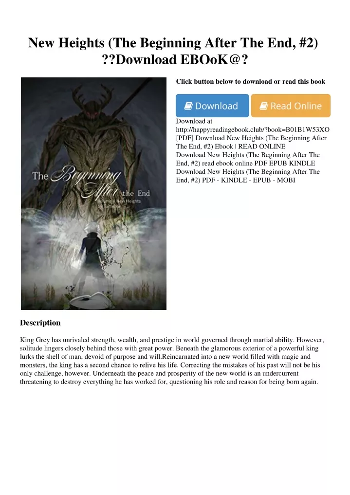 PPT - New Heights (The Beginning After The End #2) Download EBOoK ... PPT - New Heights (The Beginning After The End #2) Download EBOoK ...