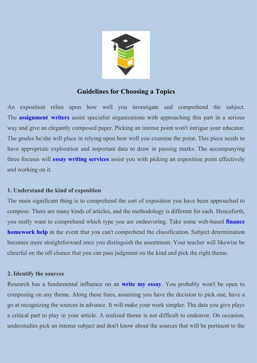 PPT - Guidelines For Choosing A Topics PowerPoint Presentation, free ...
