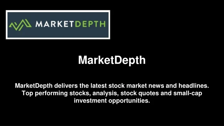 PPT - Best Healthcare Stocks - Market Depth PowerPoint Presentation ...