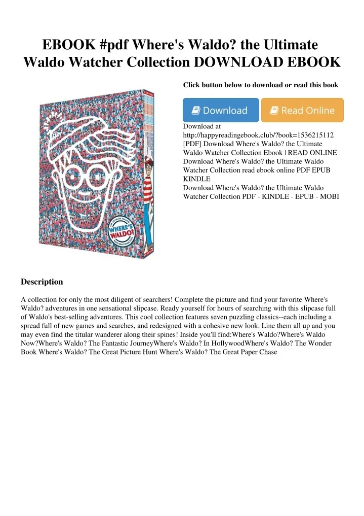 PPT - EBOOK #pdf Where's Waldo the Ultimate Waldo Watcher Collection ...