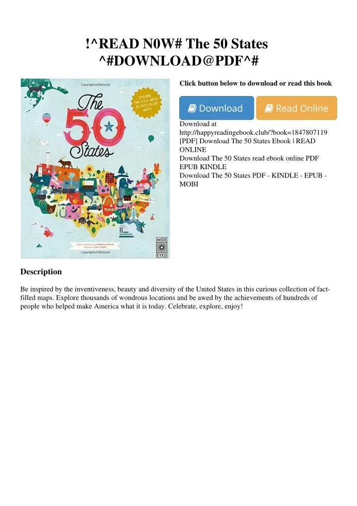 PPT - !^READ N0W# The 50 States ^#DOWNLOAD@PDF^# PowerPoint ...