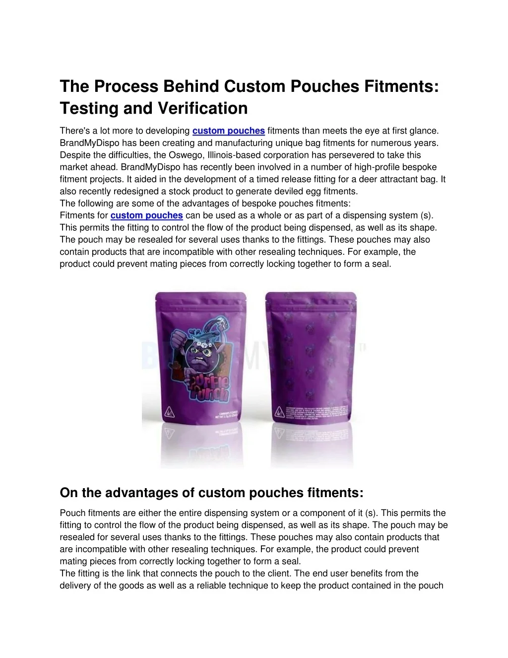 PPT - The Process Behind Custom Pouches Fitments_ Testing and ...