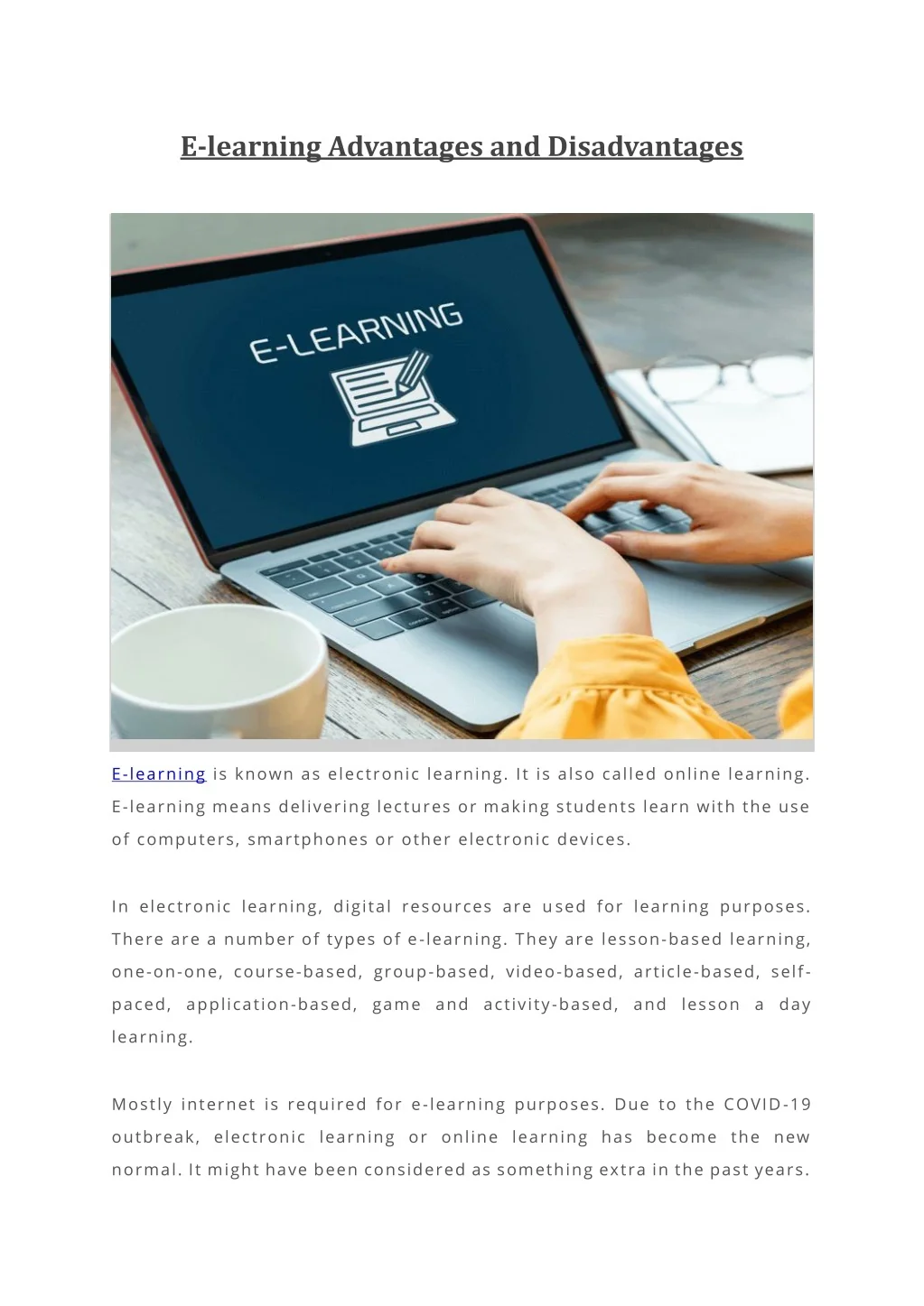 PPT - E-learning Advantages and Disadvantages PowerPoint Presentation ...