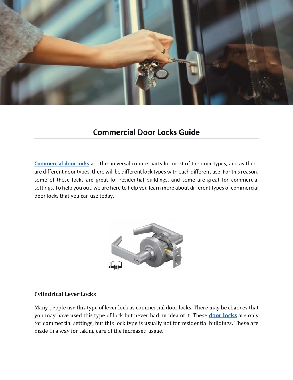 PPT - Commercial Door Locks Guide PowerPoint Presentation, free ...