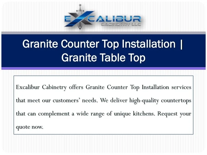 PPT - Granite Counter Top Installation | Granite Table Top PowerPoint ...