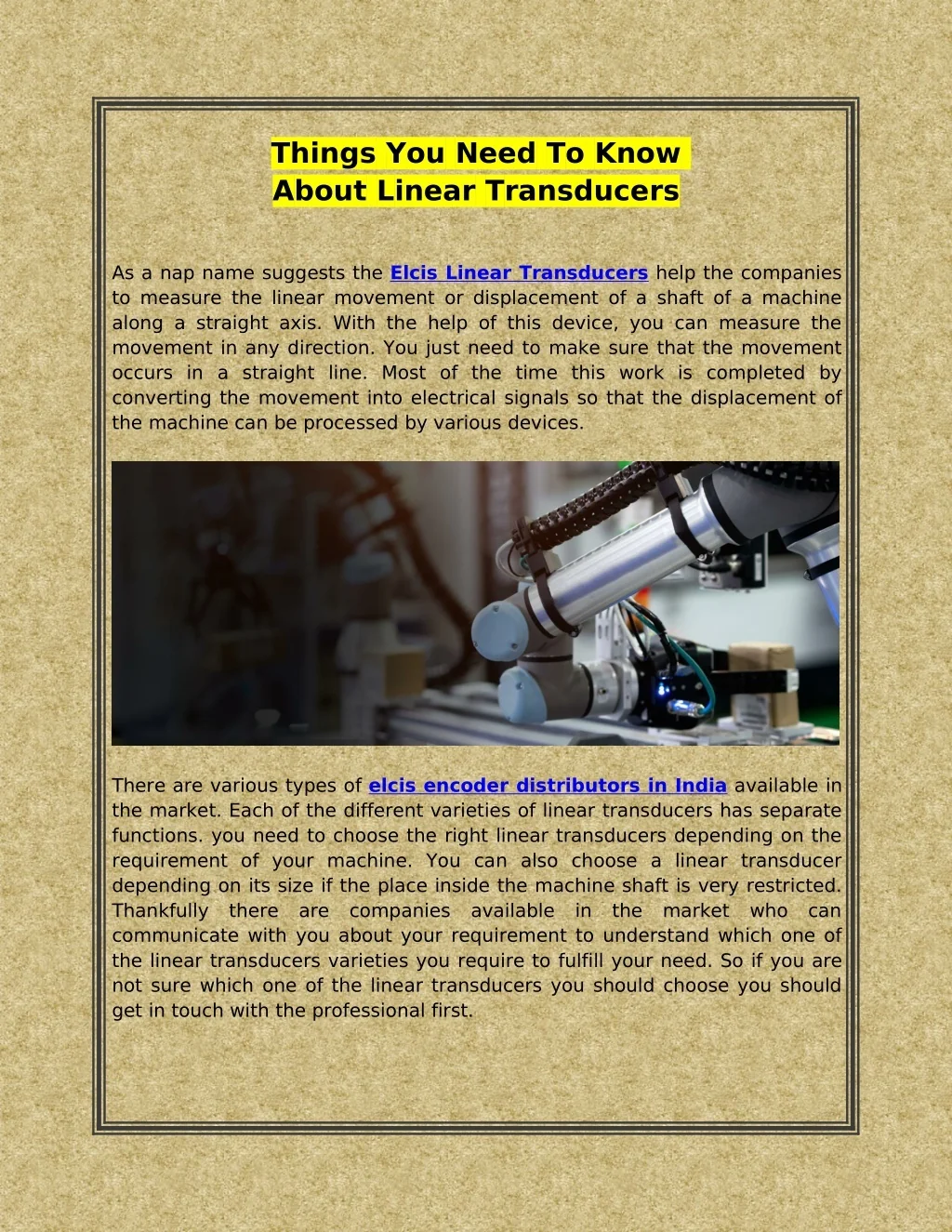 PPT - Things You Need To Know About Linear Transducers PowerPoint ...