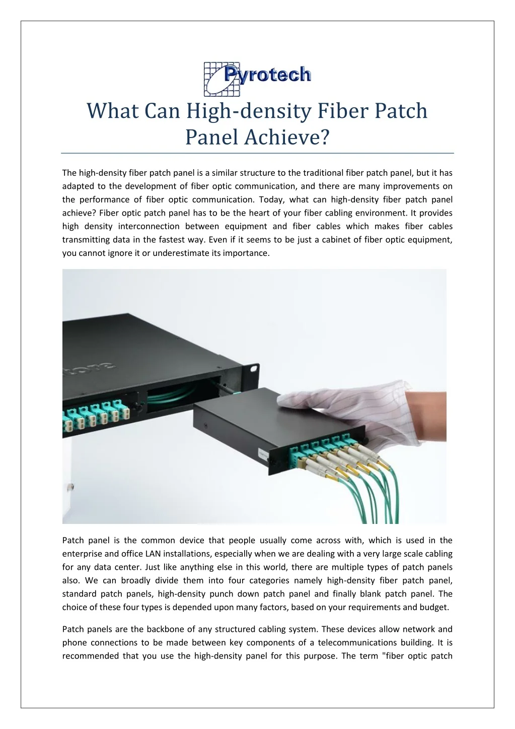 PPT - What Can High-density Fiber Patch Panel Achieve PowerPoint ...