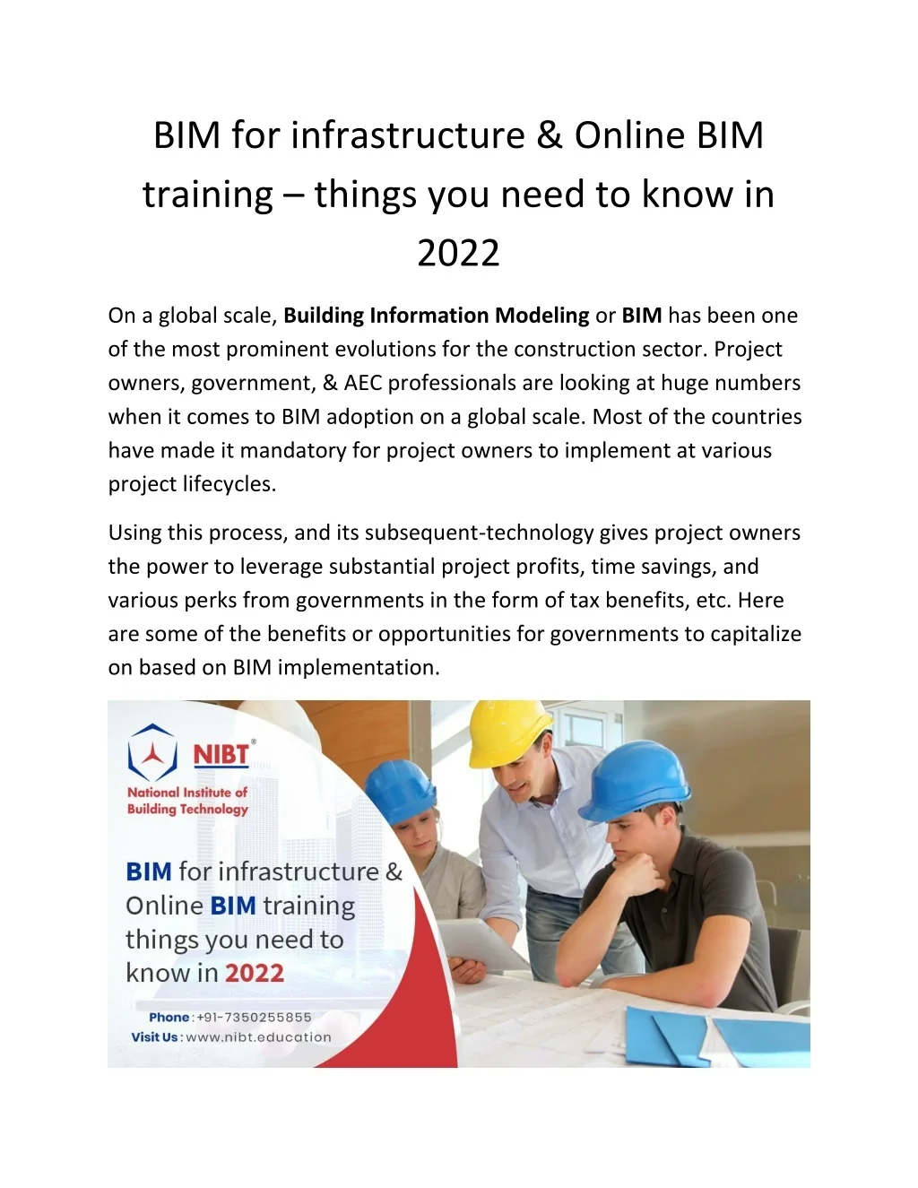 PPT - BIM for infrastructure & Online BIM training PowerPoint ...