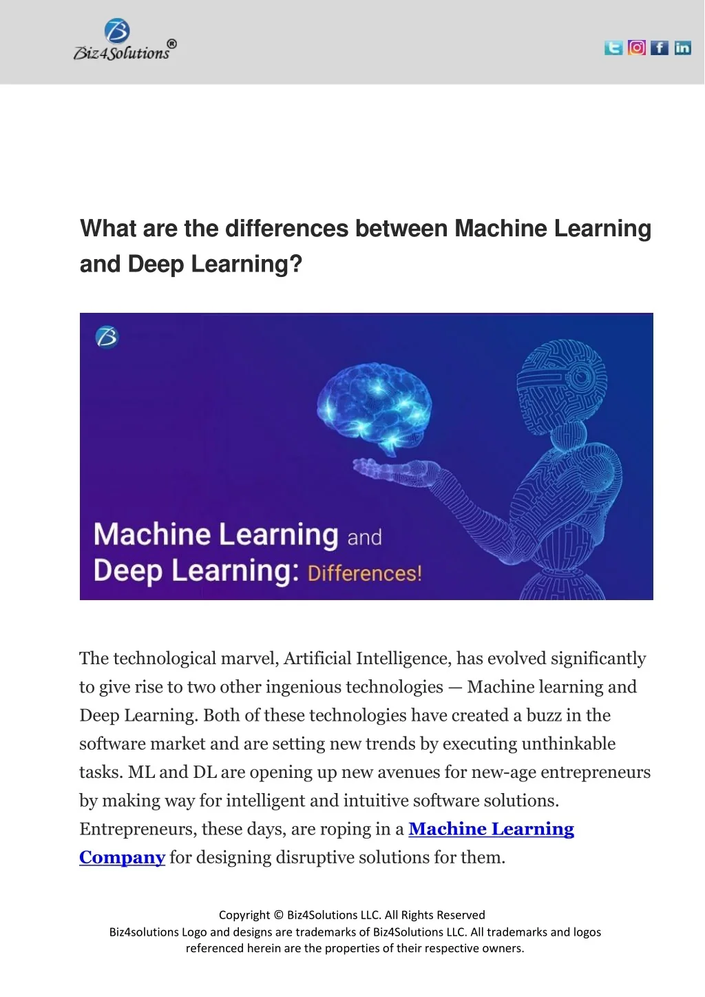 PPT - What are the differences between Machine Learning and Deep Learning PowerPoint ...