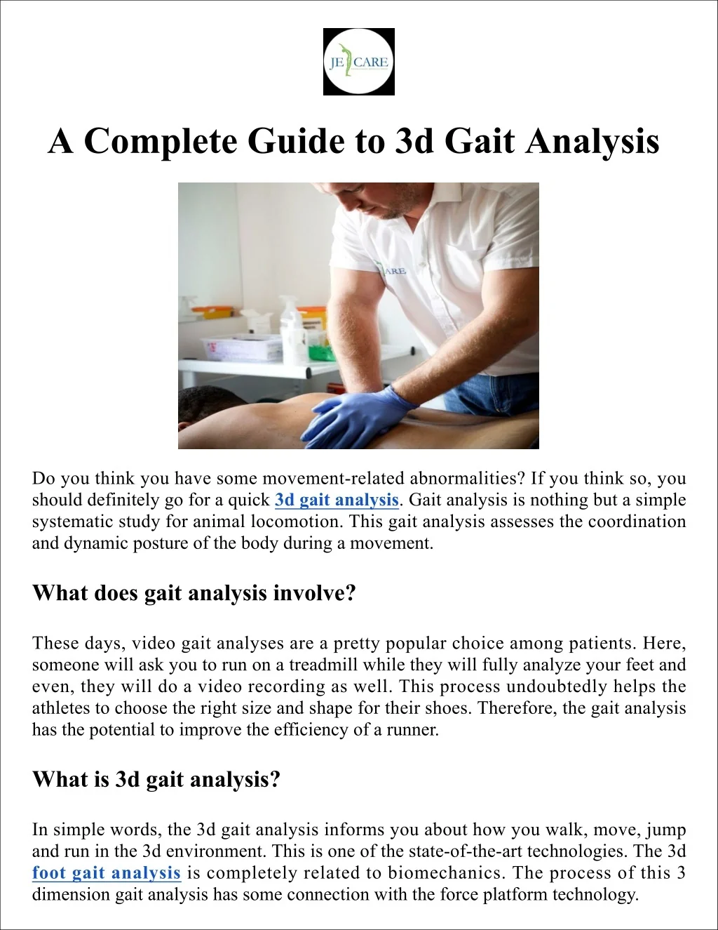 PPT - A Complete Guide to 3d Gait Analysis PowerPoint Presentation ...