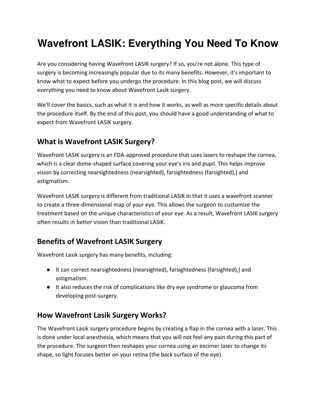 PPT - Wavefront LASIK Everything You Need To Know PowerPoint ...