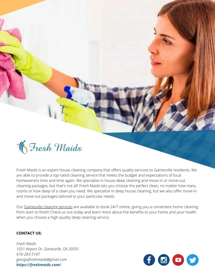 PPT - Fresh Maids - cleaning services in Gainesville, GA PowerPoint ...