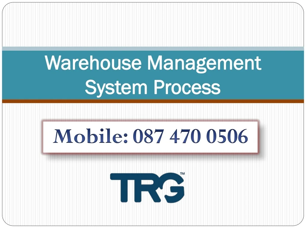 PPT - Warehouse Management System Process PowerPoint Presentation, free ...