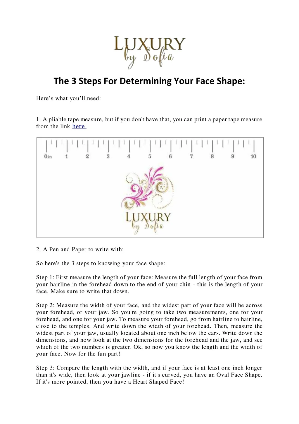 PPT - The 3 Steps For Determining Your Face Shape PowerPoint ...