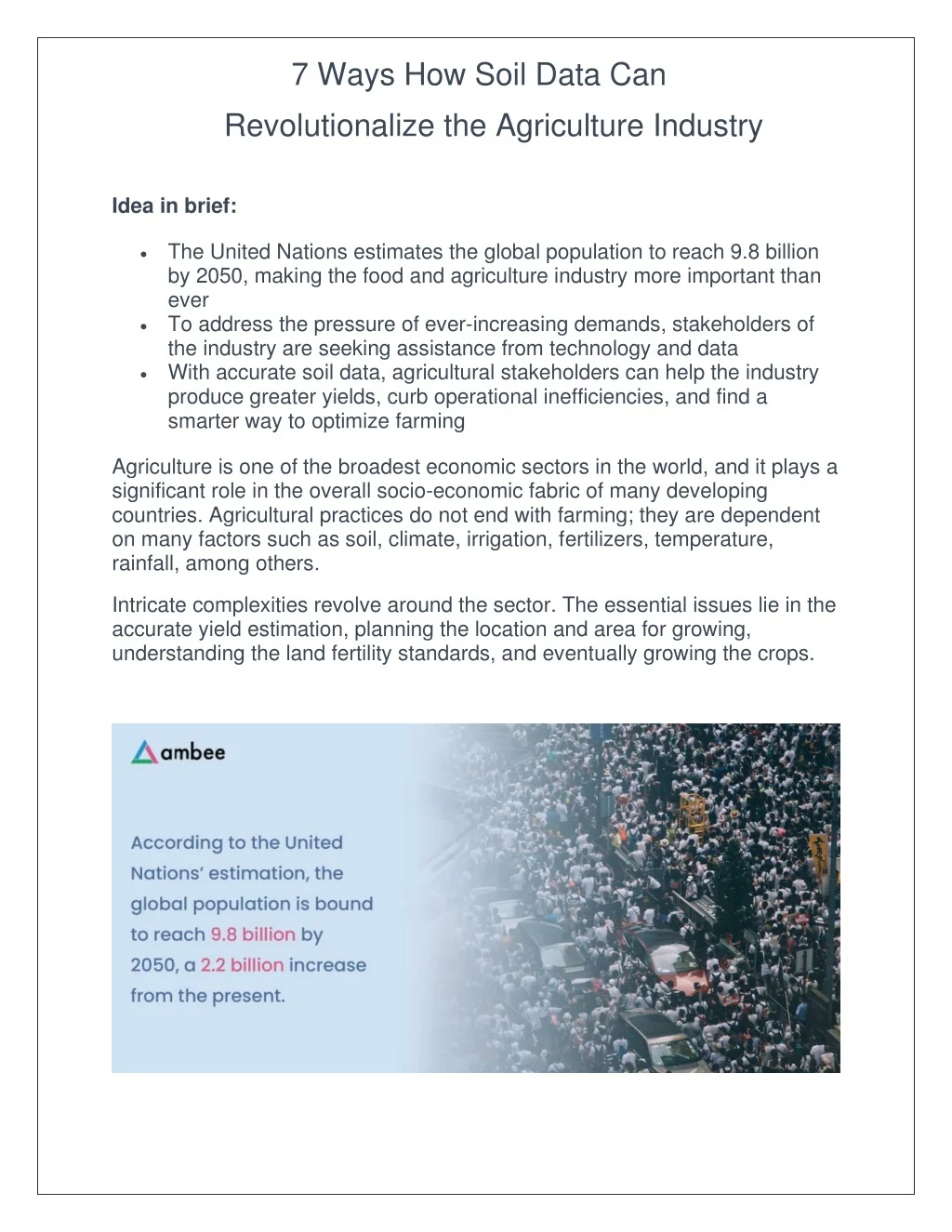 PPT - 7 Ways How Soil Data Can Revolutionalize the Agriculture Industry ...
