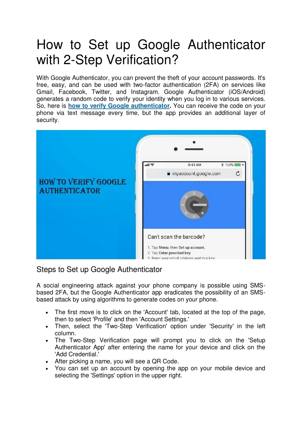 PPT - How to Set up Google Authenticator with 2-Step Verification ...