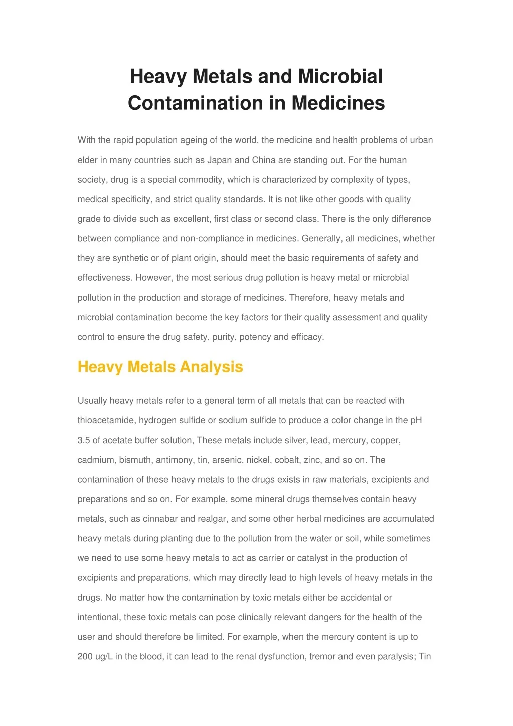 PPT - Heavy Metals and Microbial Contamination in Medicines PowerPoint ...