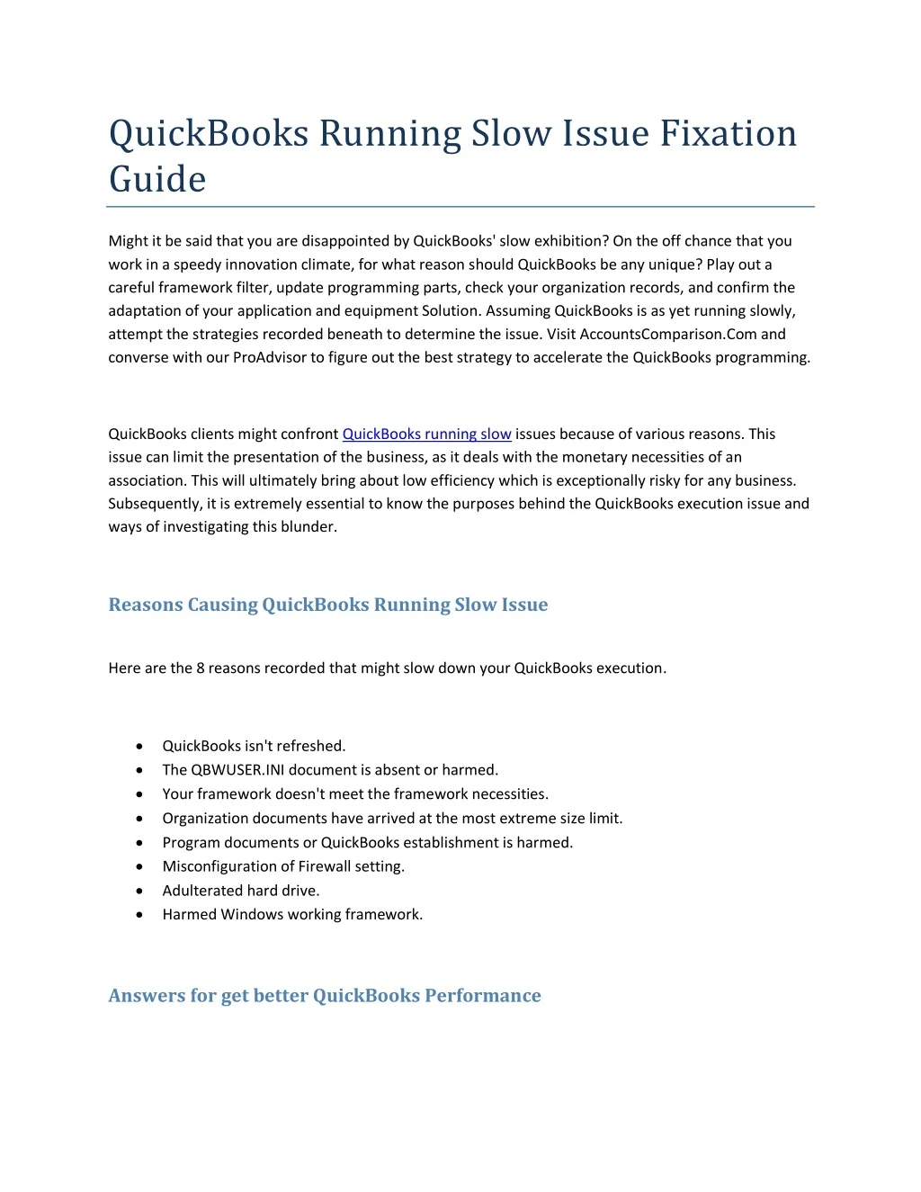 PPT - QuickBooks Running Slow Issue Fixation Guide PowerPoint ...