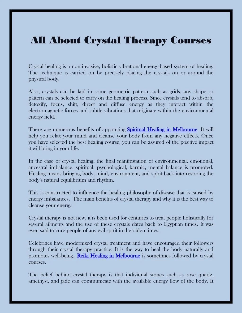 PPT - All About Crystal Therapy Courses PowerPoint Presentation, free ...