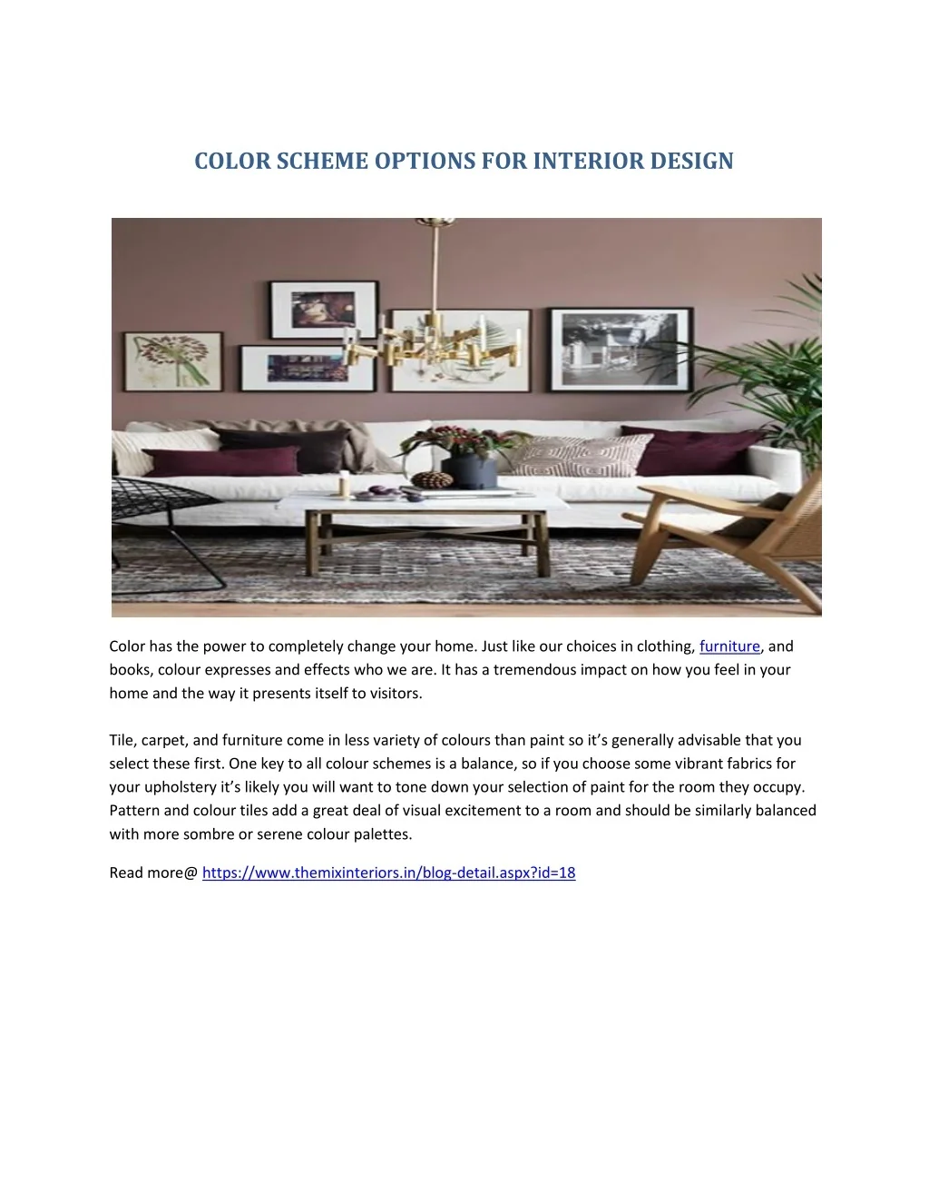 PPT - COLOR SCHEME OPTIONS FOR INTERIOR DESIGN PowerPoint Presentation ...