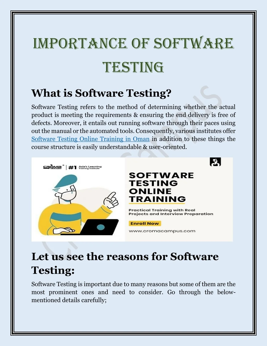 PPT - Importance of Software Testing PowerPoint Presentation, free ...