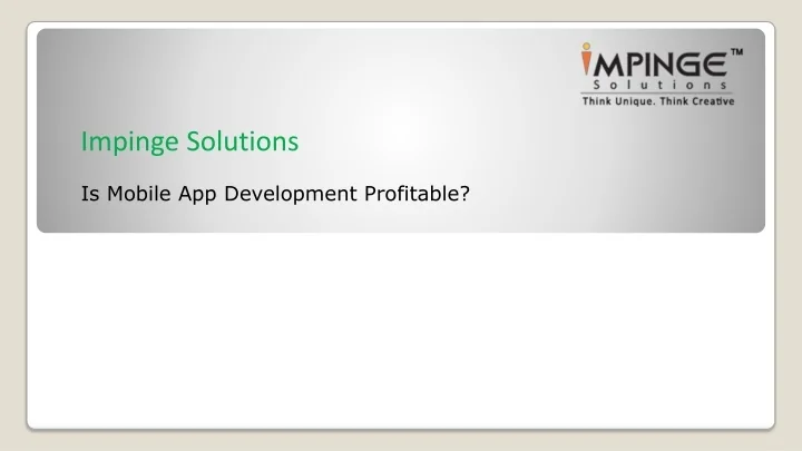 PPT - Is Mobile App Development Profitable? PowerPoint Presentation ...