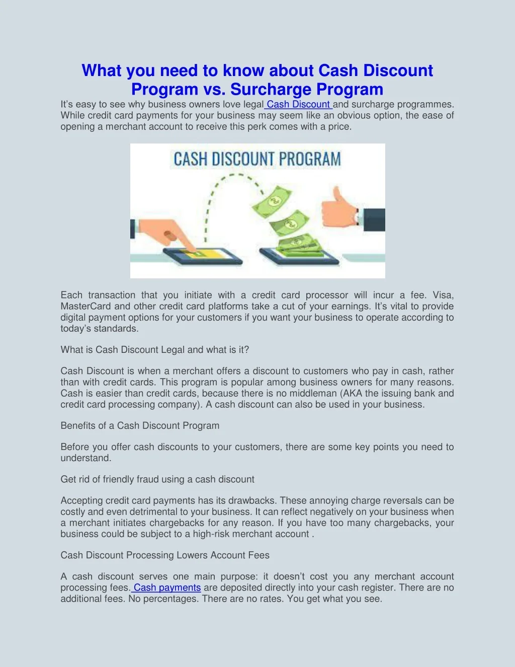 PPT - What you need to know about Cash Discount Program PowerPoint ...