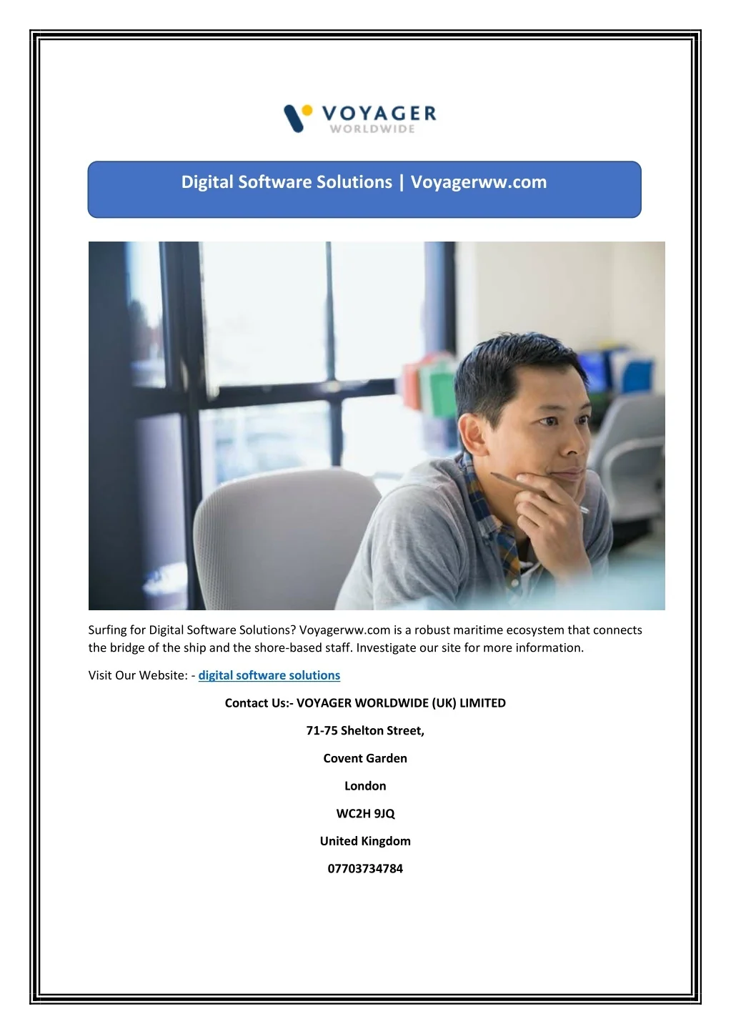 PPT - Digital Software Solutions | Voyagerww.com PowerPoint ...