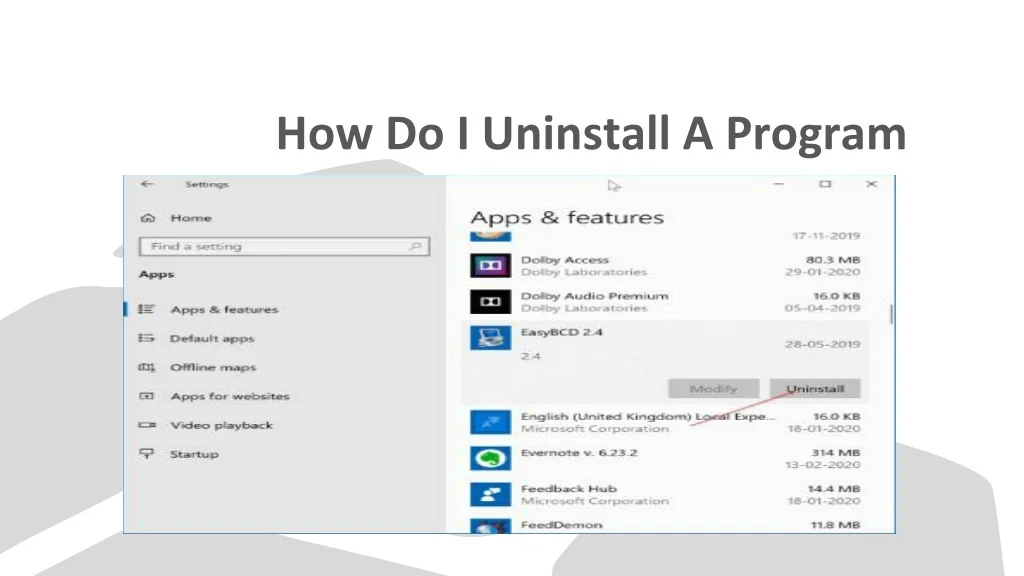 PPT - How to uninstall program PowerPoint Presentation, free download ...