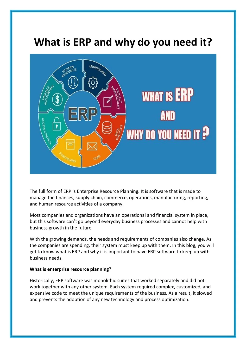 PPT - What is ERP and why do you need it PowerPoint Presentation, free ...