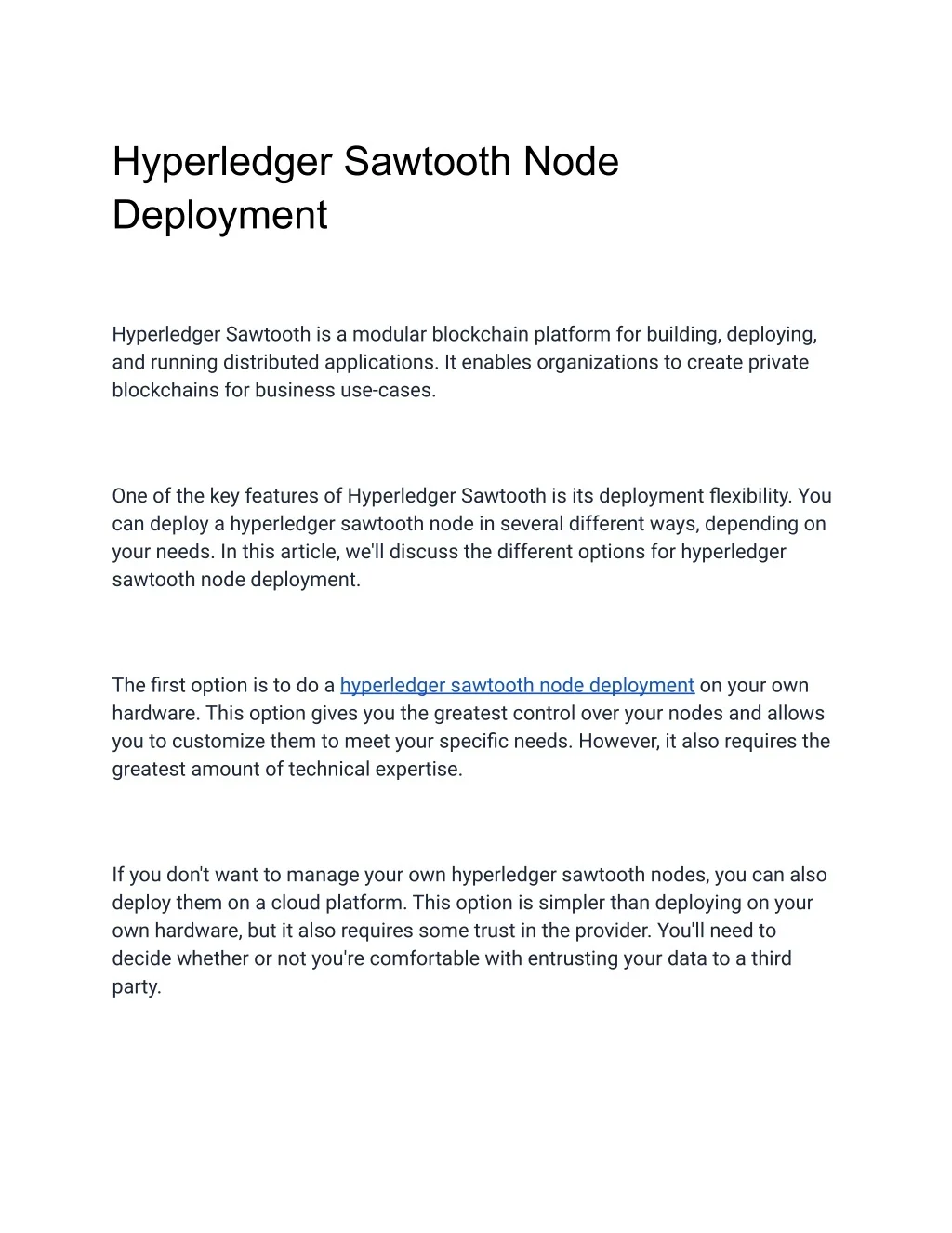 PPT - Hyperledger Sawtooth node deployment PowerPoint Presentation ...
