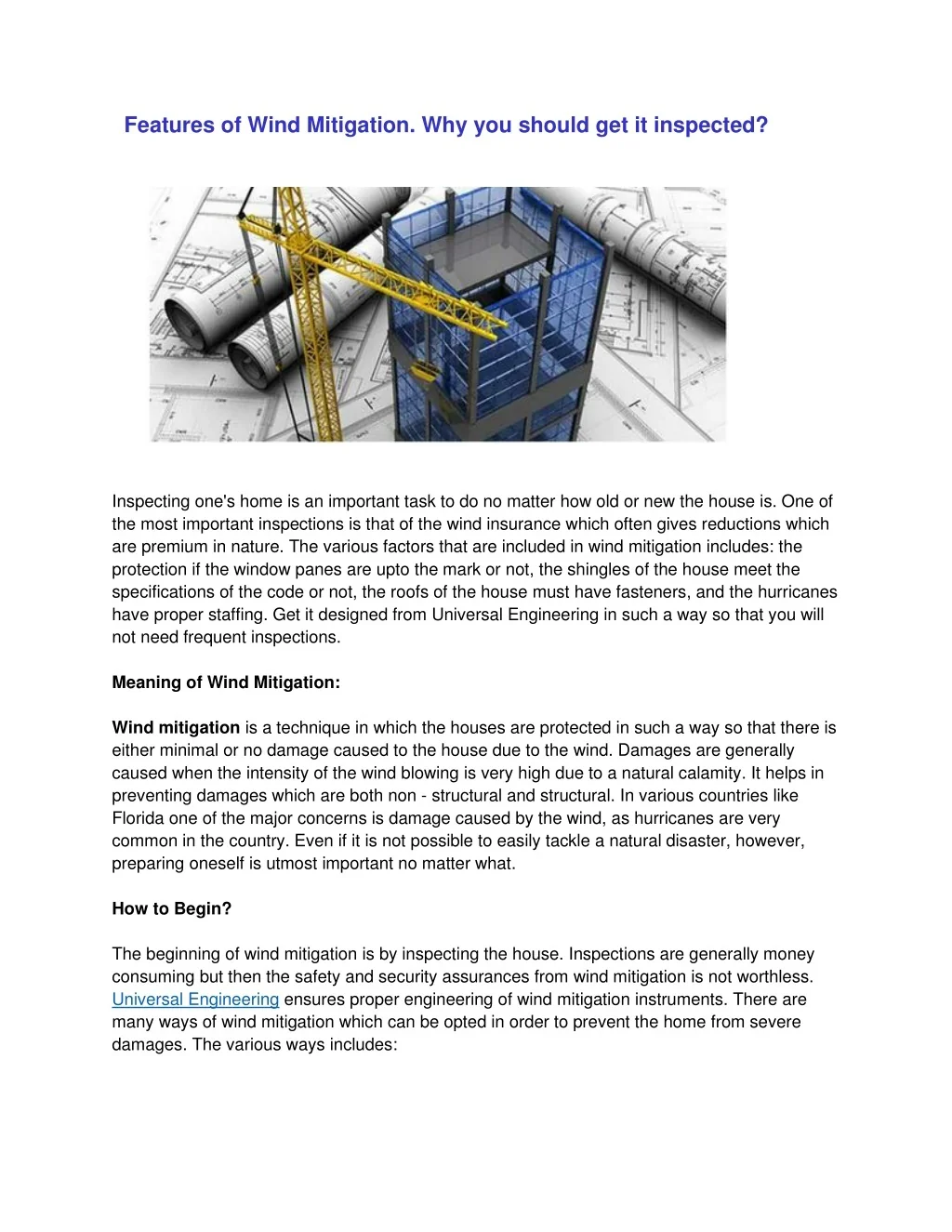 PPT - Features of Wind Mitigation. Why you should get it inspected ...