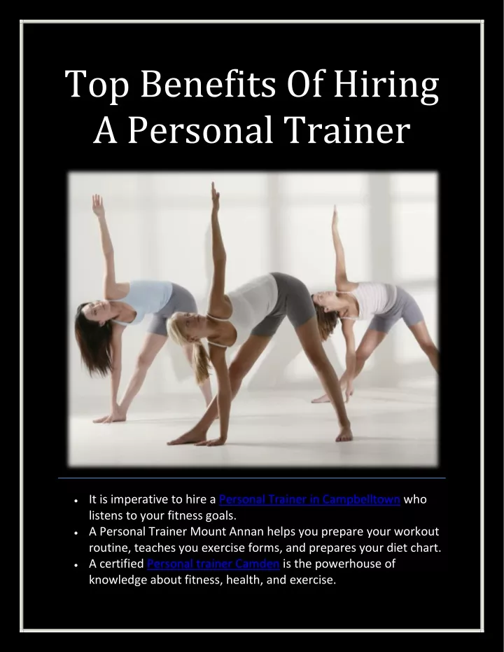 Ppt Top Benefits Of Hiring A Personal Trainer Powerpoint Presentation