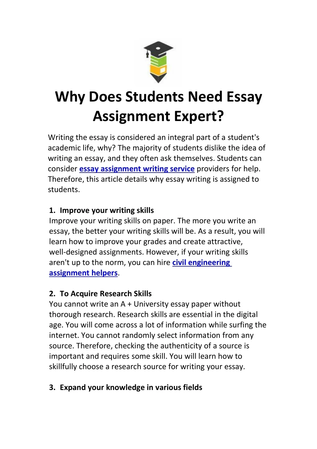 PPT - Why Does Students Need Essay Assignment Expert PowerPoint ...