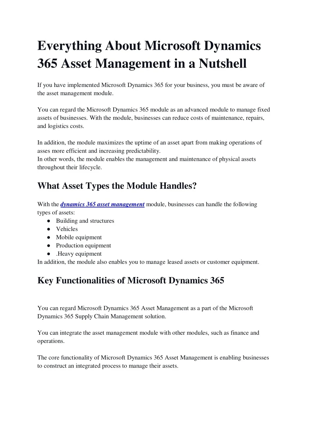 PPT - Everything About Microsoft Dynamics 365 Asset Management in a ...