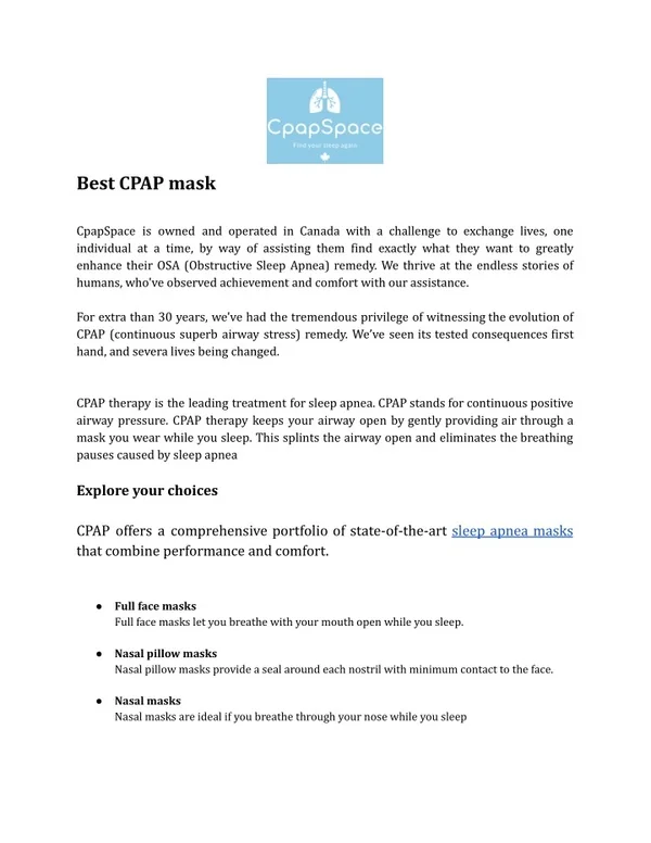 PPT - Best CPAP mask PowerPoint Presentation, free download - ID:11239384