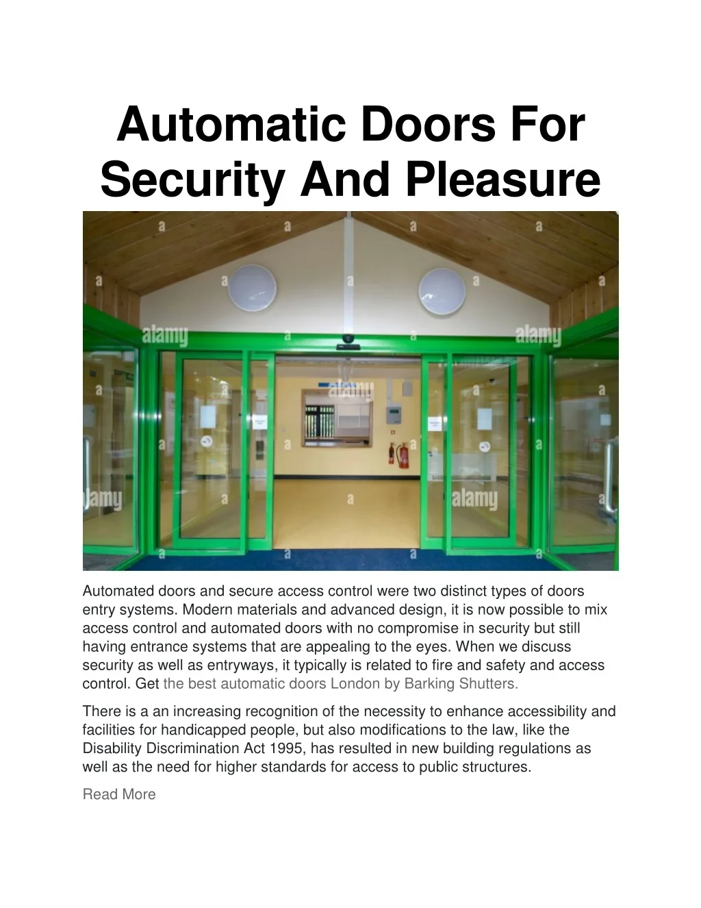 PPT - Automatic Doors For Security And Pleasure PowerPoint Presentation ...