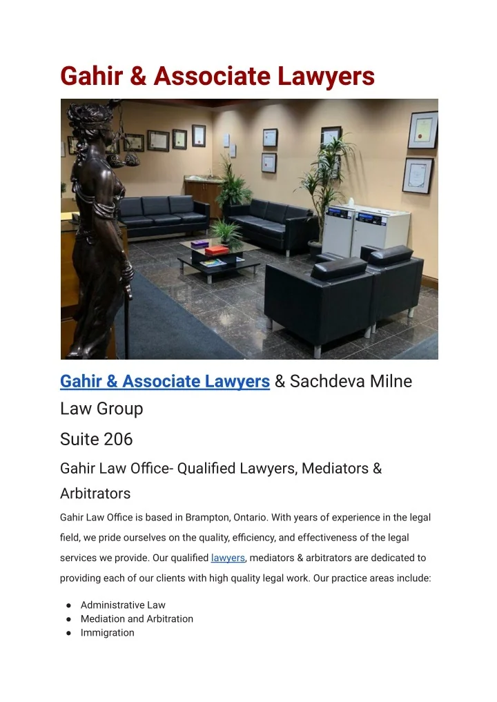 PPT - Know About Harinder Gahir & Associate Lawyers PowerPoint ...