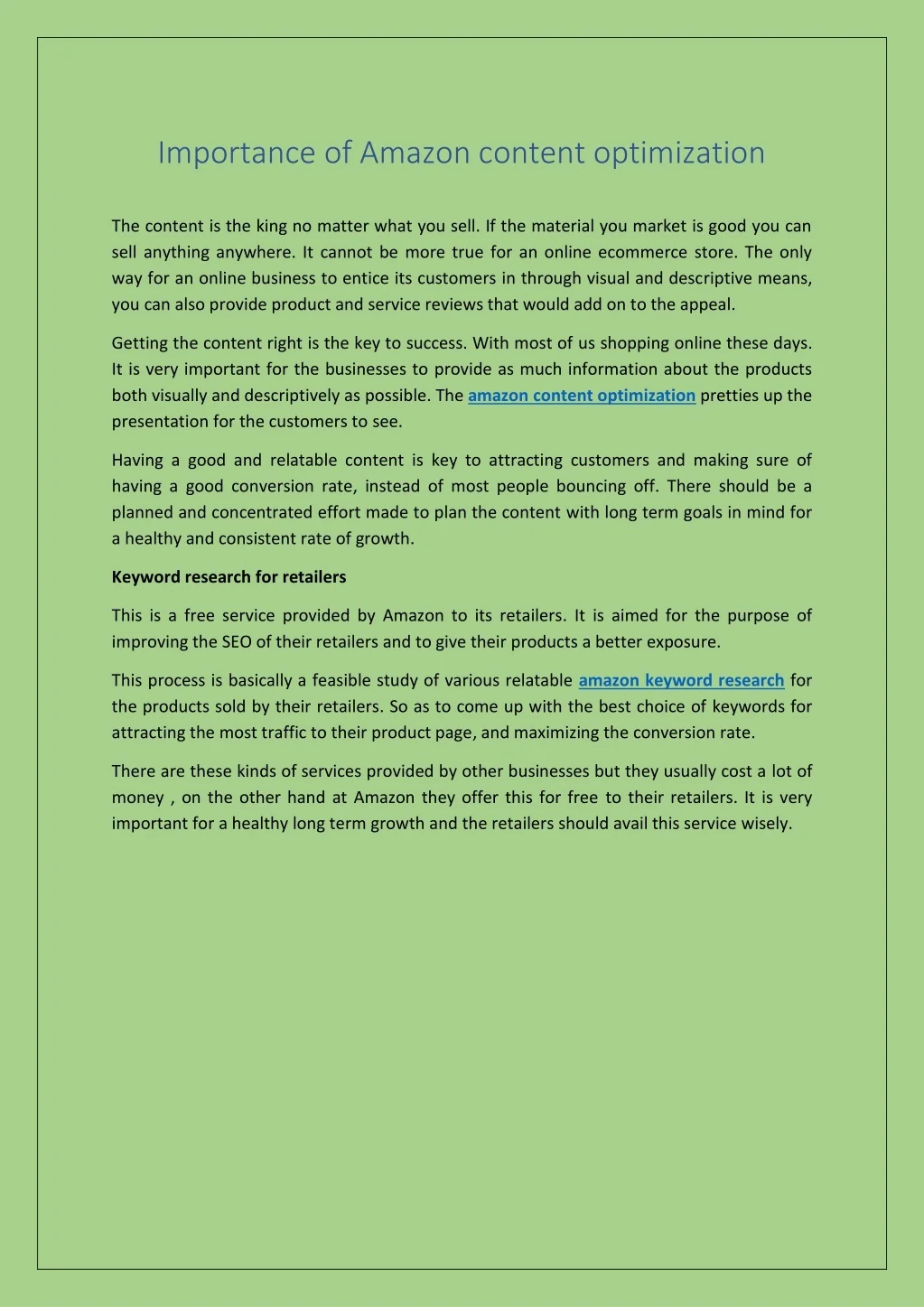 PPT - Importance of Amazon content optimization PowerPoint Presentation ...