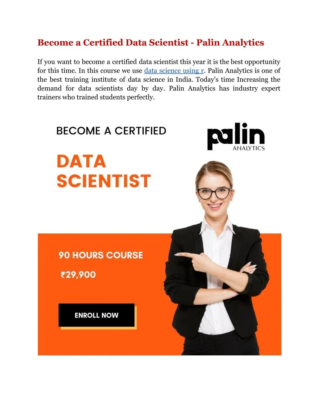PPT - Become a Certified Data Scientist - Palin Analytics PowerPoint Presentation - ID:11248295