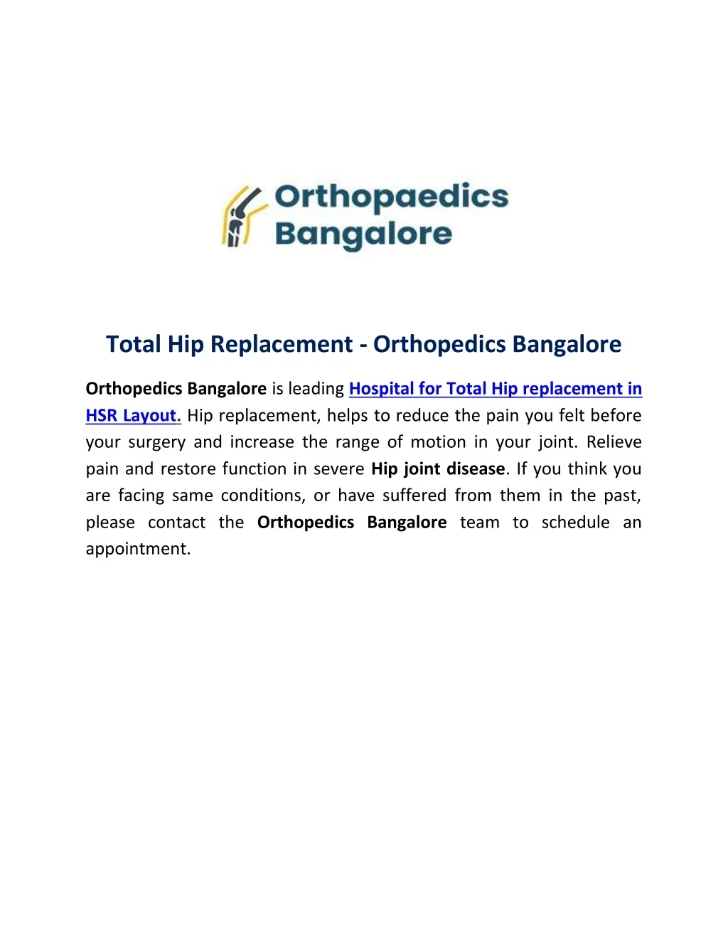 PPT - Total Hip Replacement PowerPoint Presentation, free download - ID ...
