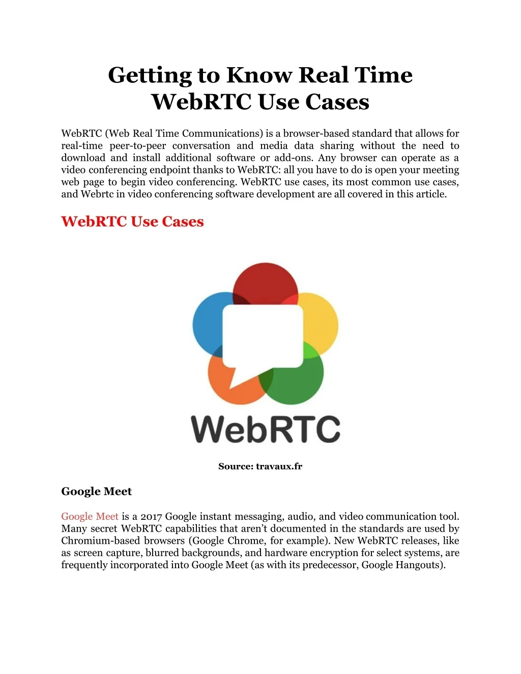 PPT - Getting to Know Real Time WebRTC Use Cases PowerPoint Presentation - ID:11254013