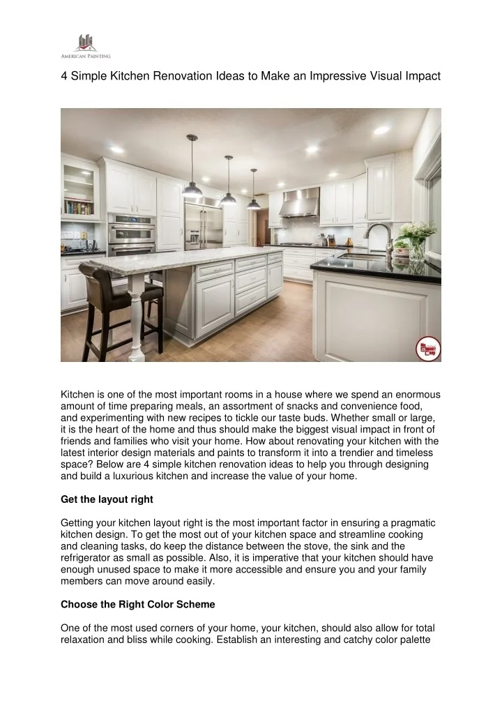 PPT - 4 Simple Kitchen Renovation Ideas to Make an Impressive Visual ...