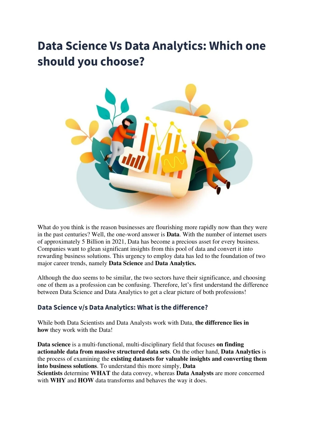 PPT - Data Science Vs Data Analytics Which one should you choose PowerPoint Presentation - ID ...