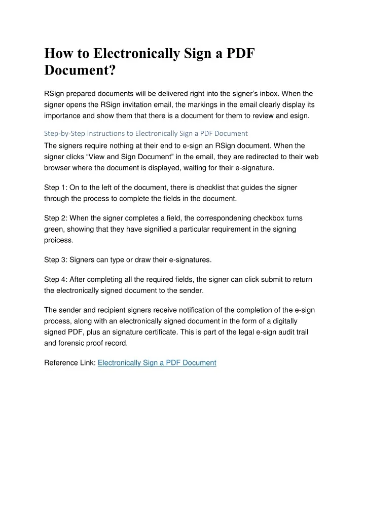 PPT - How to Electronically Sign a PDF Document PowerPoint Presentation ...