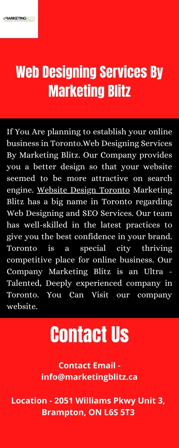 PPT - Web Designing Services By Marketing Blitz PowerPoint Presentation ...