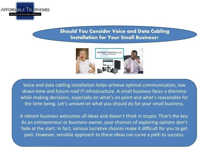 PPT - Should You Consider Voice and Data Cabling Installation for Your ...